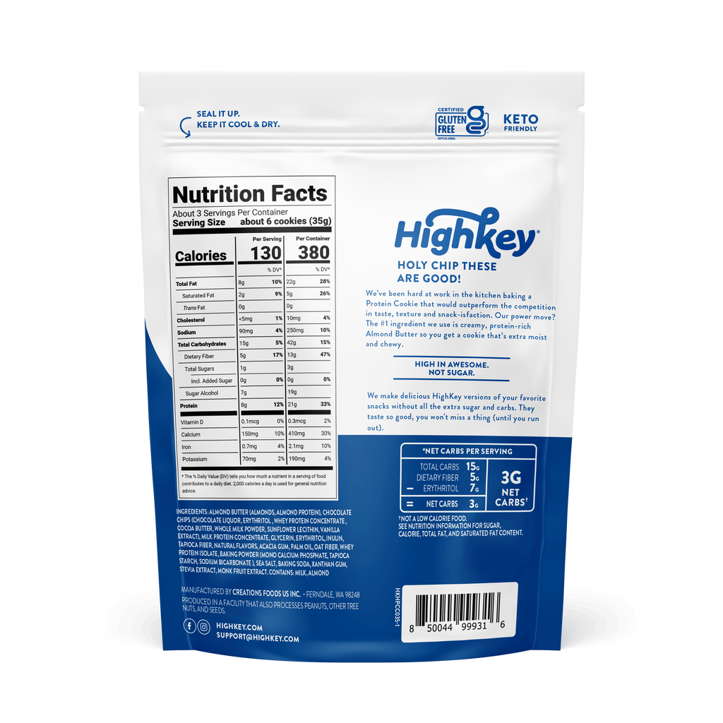 Protein Mini-Cookies: Chocolate Chip (6 Pack - 3.5 oz bags) – HighKey
