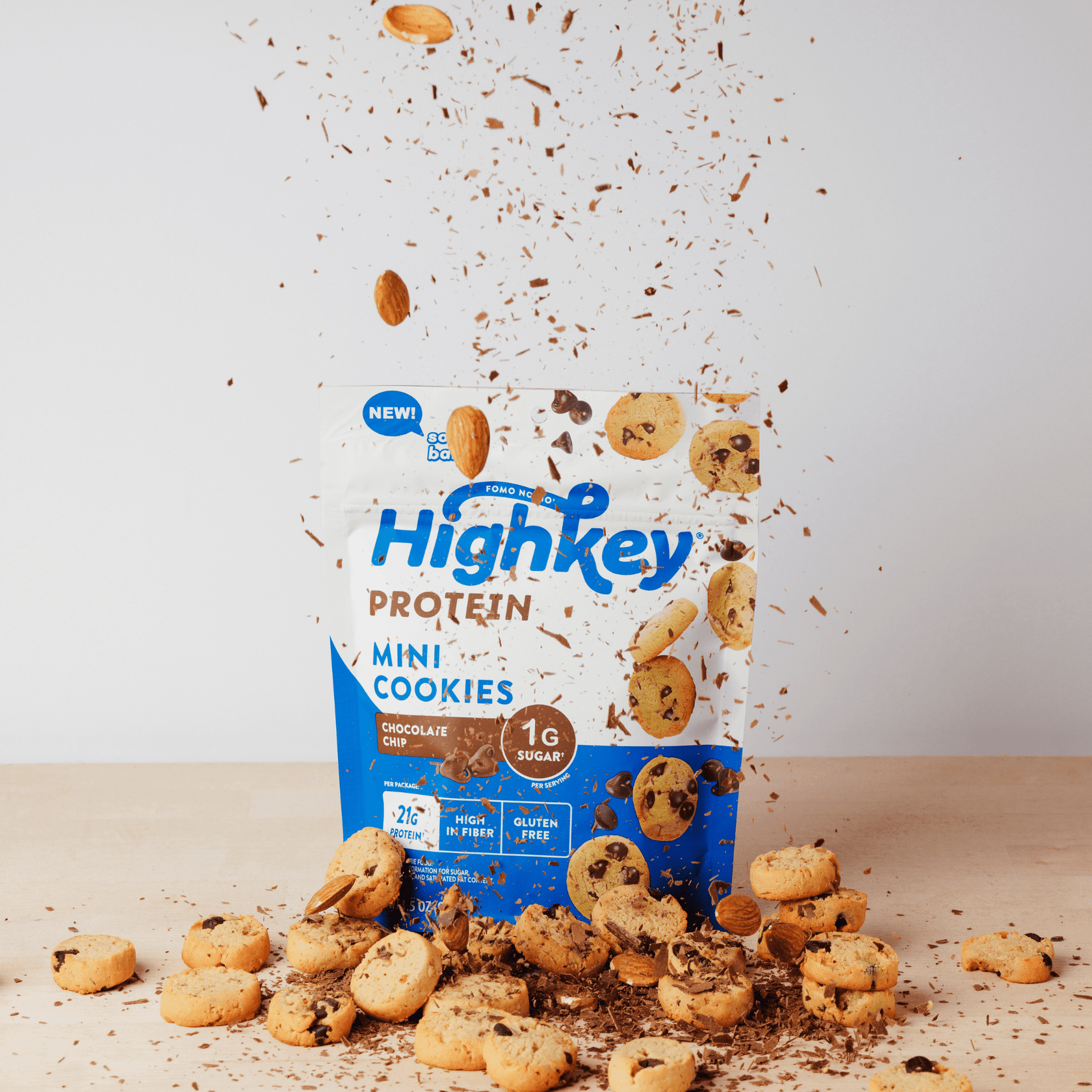 Protein Mini-Cookies: Chocolate Chip (6 Pack - 3.5 oz bags) – HighKey